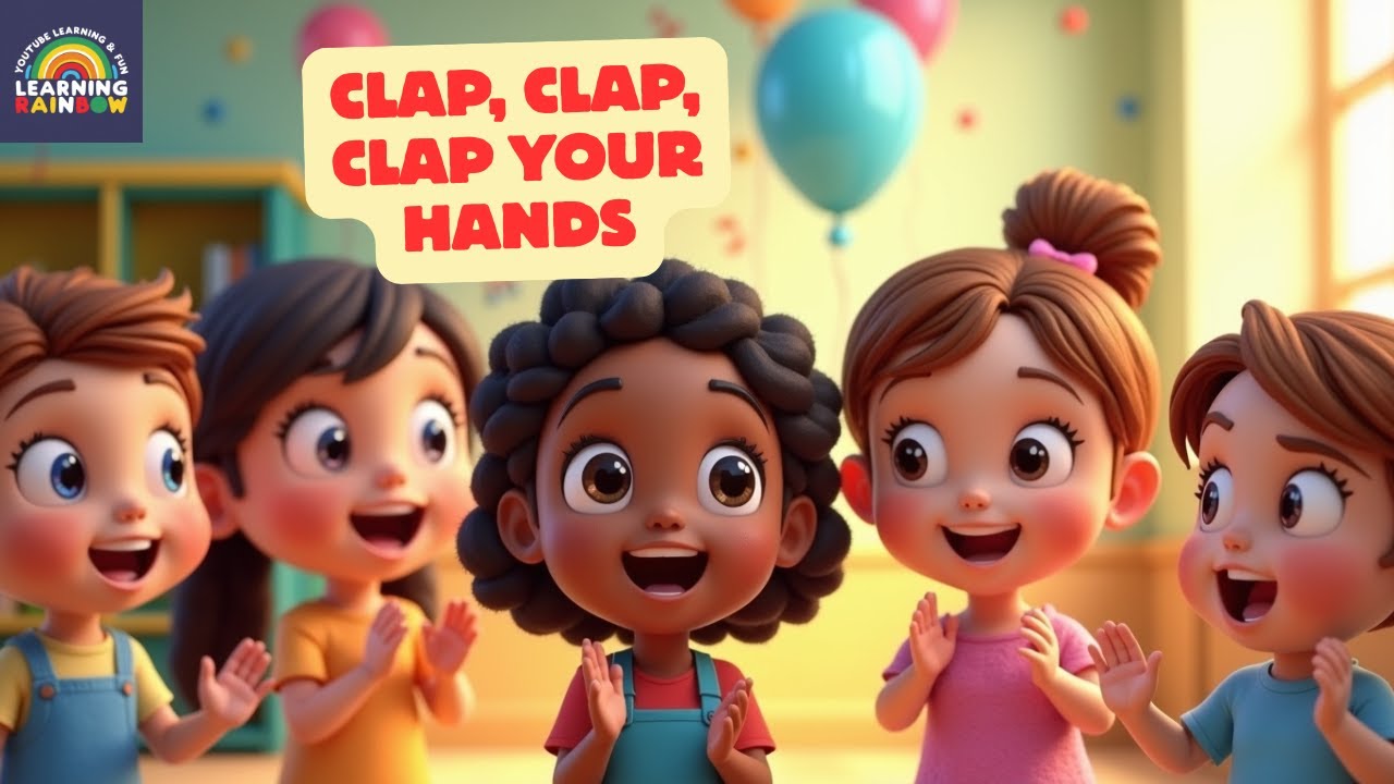 Clap, Clap, Clap Your Hands | Fun Kids Action Rhyme | Nursery Rhyme ...