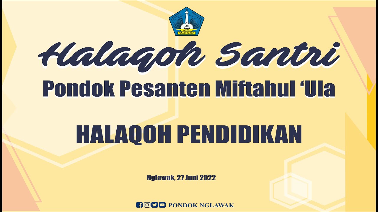 HALAQOH PENDIDIKAN - YouTube