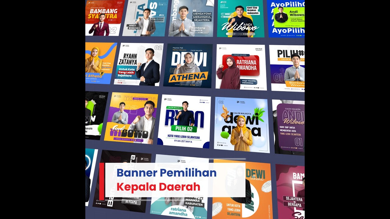 Banner Pilkada Modern Style - YouTube