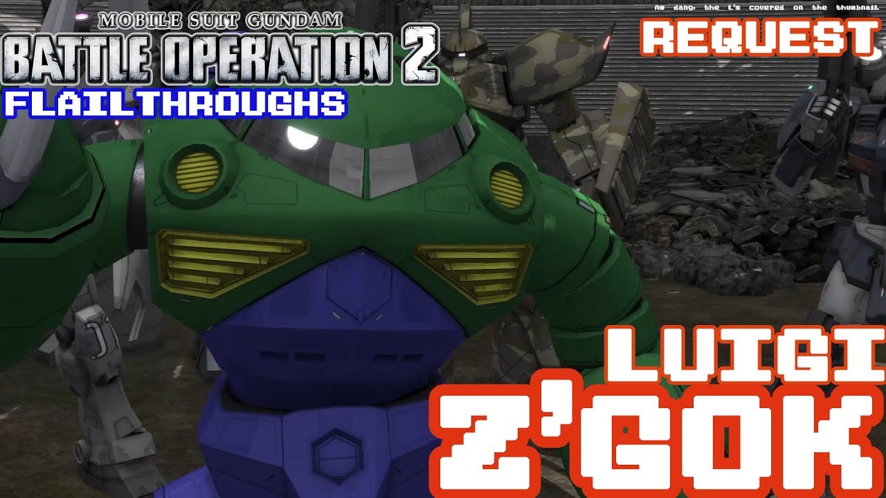 Gundam Battle Operation 2 Request: MSM-07 Z'Gok In Luigi Colors - YouTube