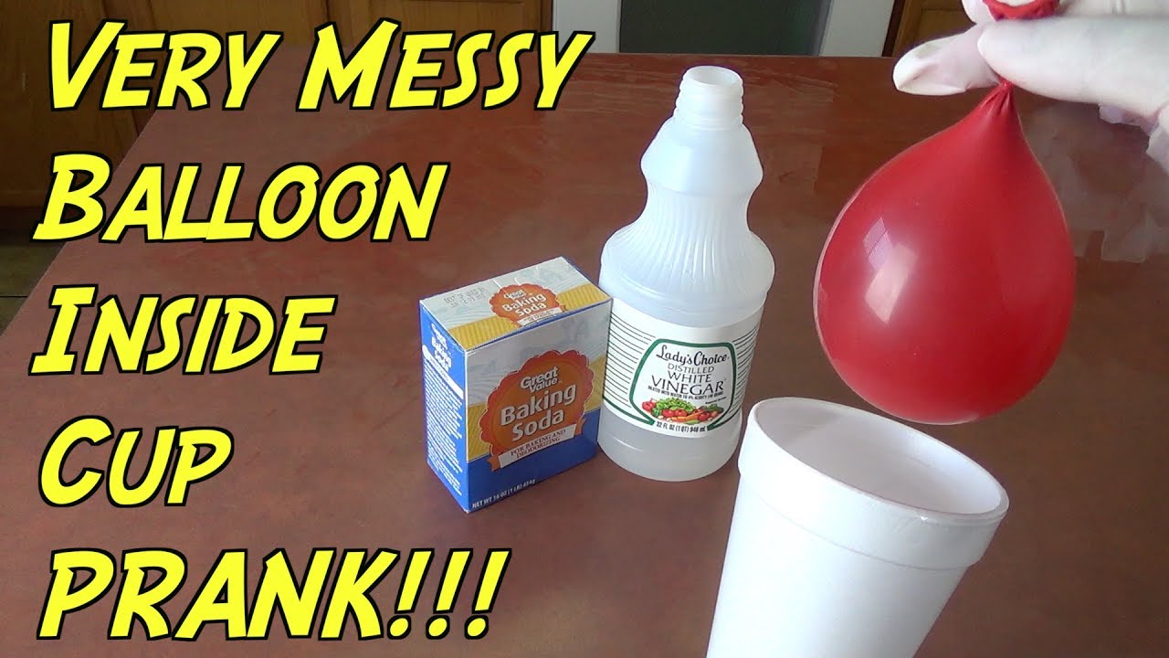 Super Messy Balloon Inside Cup Prank- HOW TO PRANK (Evil Booby Traps ...