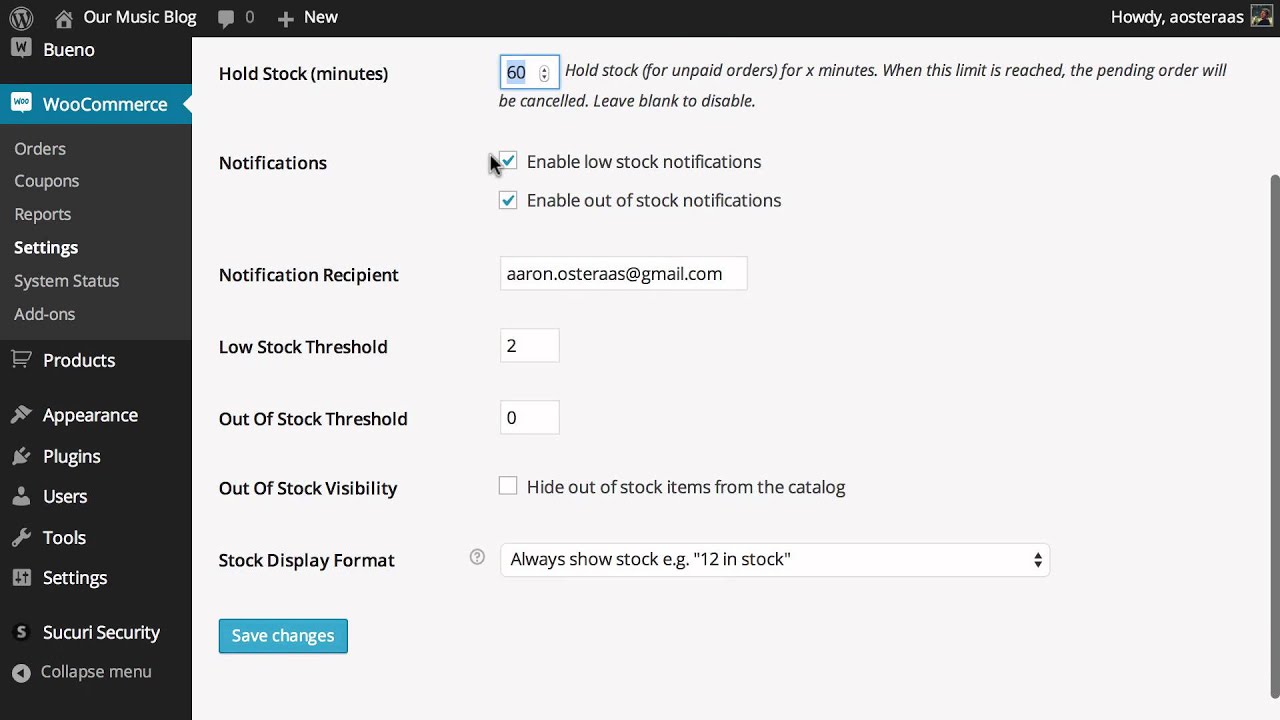 Managing Inventory and Inventory Notifications in WooCommerce - YouTube