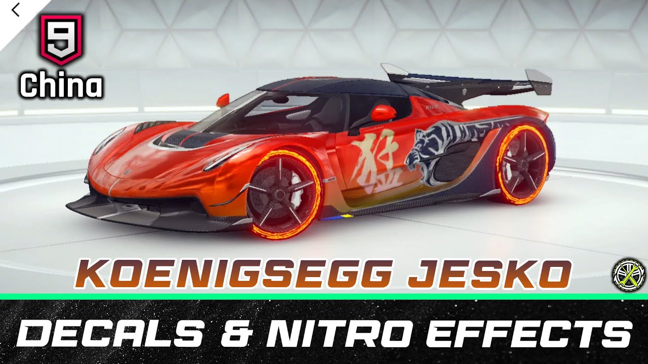 Asphalt 9 China | Koenigsegg Jesko Decals & Nitro Effects Showcase ...