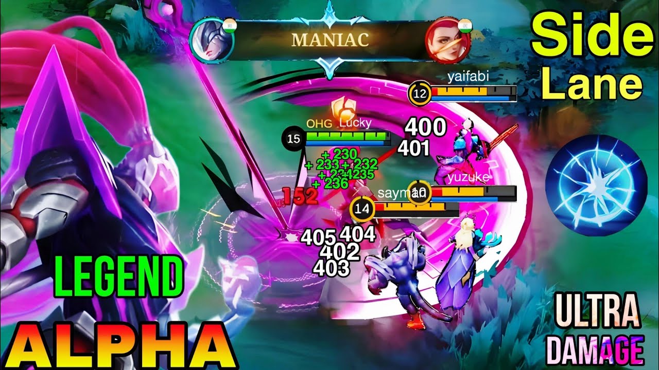 OMG ALPHA AWSOME DAMAGE 1 HIT!! (maniac) ALPHA BEST BUILD 2024 - YouTube