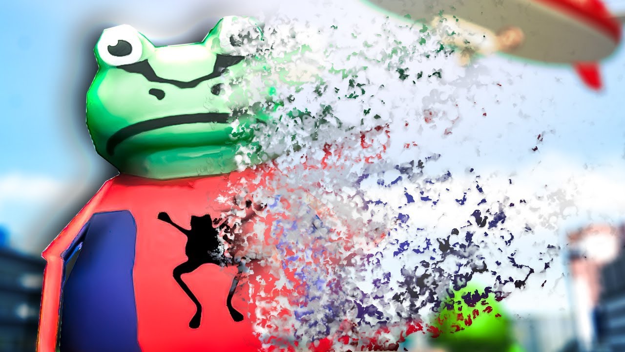 SPIDER FROG TURNS TO DUST - Amazing Frog Update Blimp Update - YouTube