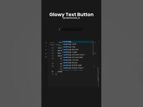 Glowy Text Button #htmlcss #css #html #cssanimation - YouTube