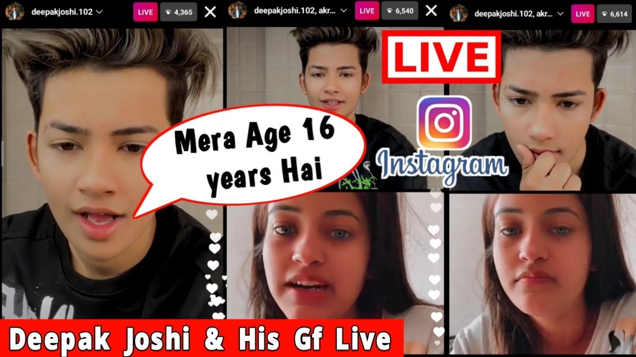 Deepak Joshi Live With his Girlfriend On Instagram Today || Mera Age ...