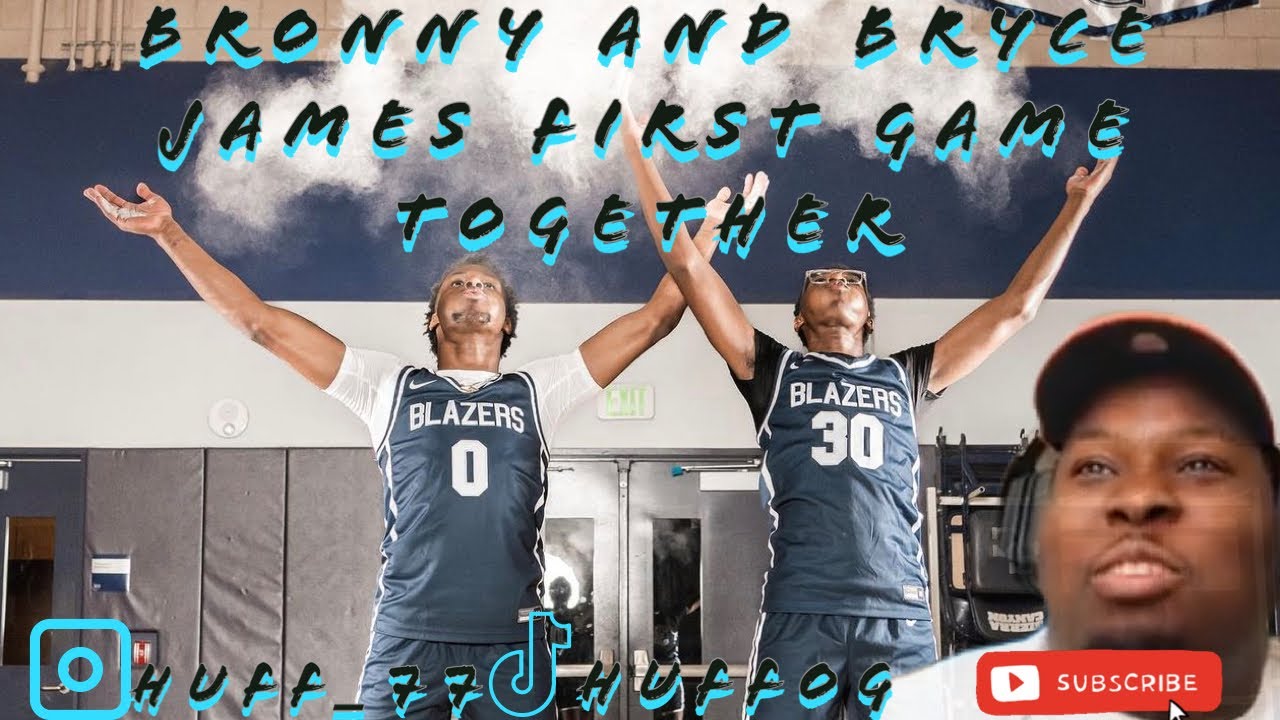 Bronny and Bryce James First Game Together (REACTION) - YouTube