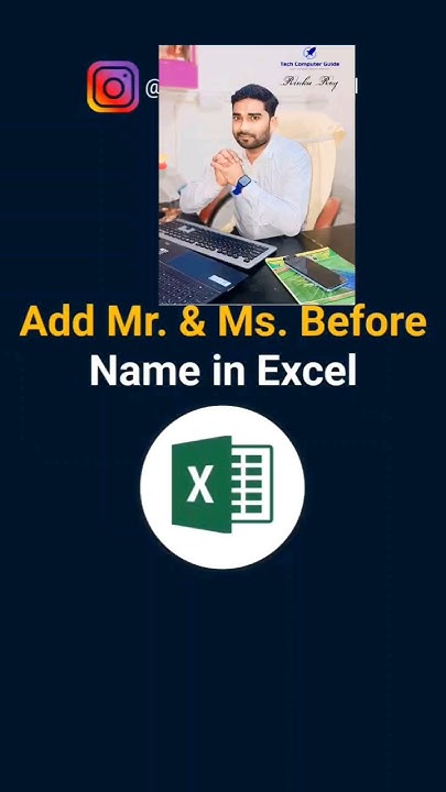 Add Mr. & Ms. Before Name in Excel 😲 #excel #tips #tricks #formula1 #shortcut #trending #shorts ...