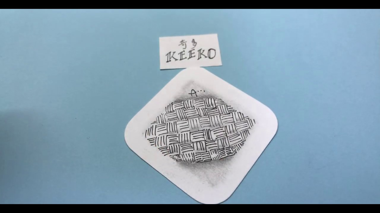 Zentangle from A to Z April project (Day 11) KEEKO 禪繞基礎課 - YouTube