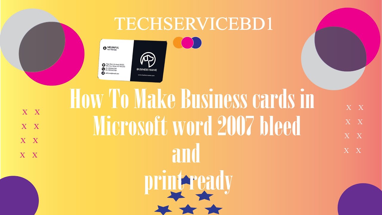 How To Make Business Cards In Microsoft Word 2007 Bleed And Print Ready How To Make Business Cards In Microsoft Word 2007 Bleed And Print Ready