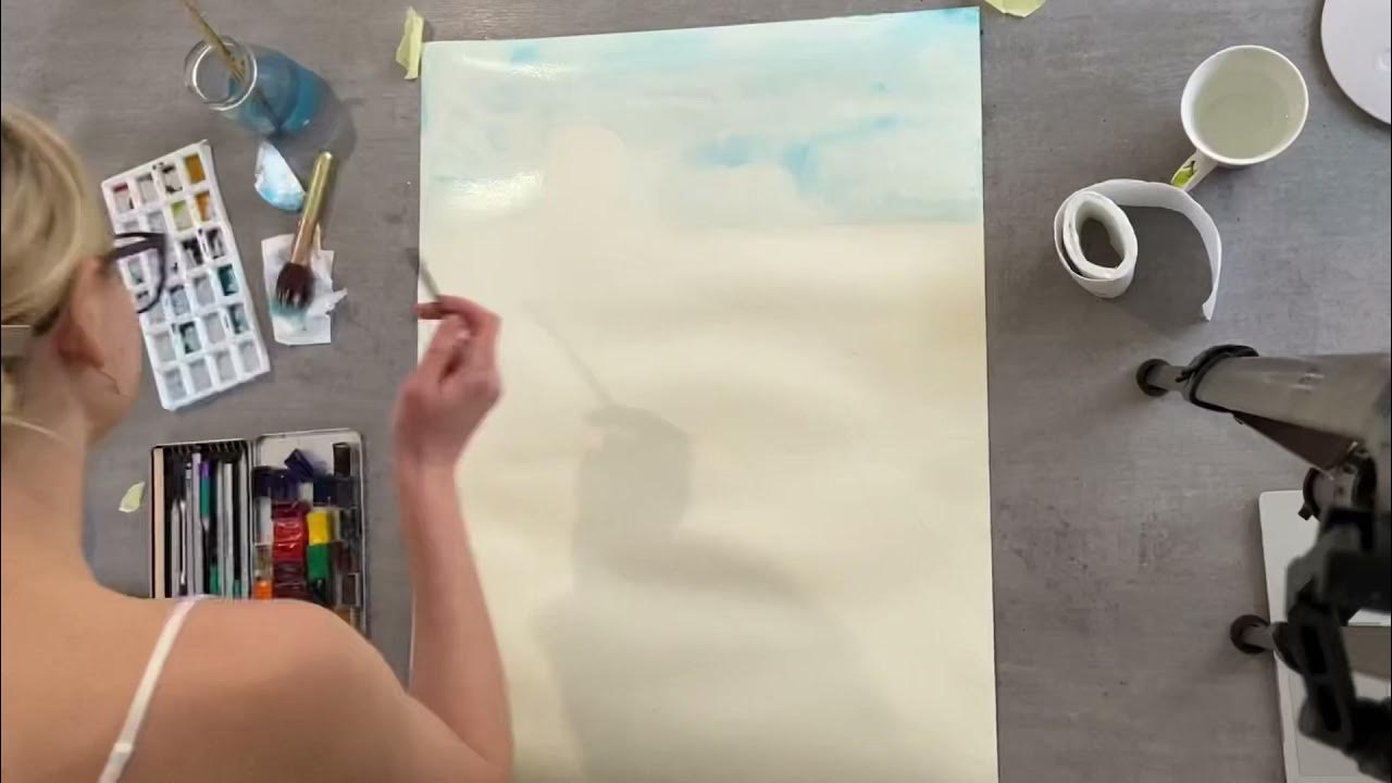 Картина аквареллю Човен біля моря Малювати човен аквареллю Як малювати аквареллю Watercolor