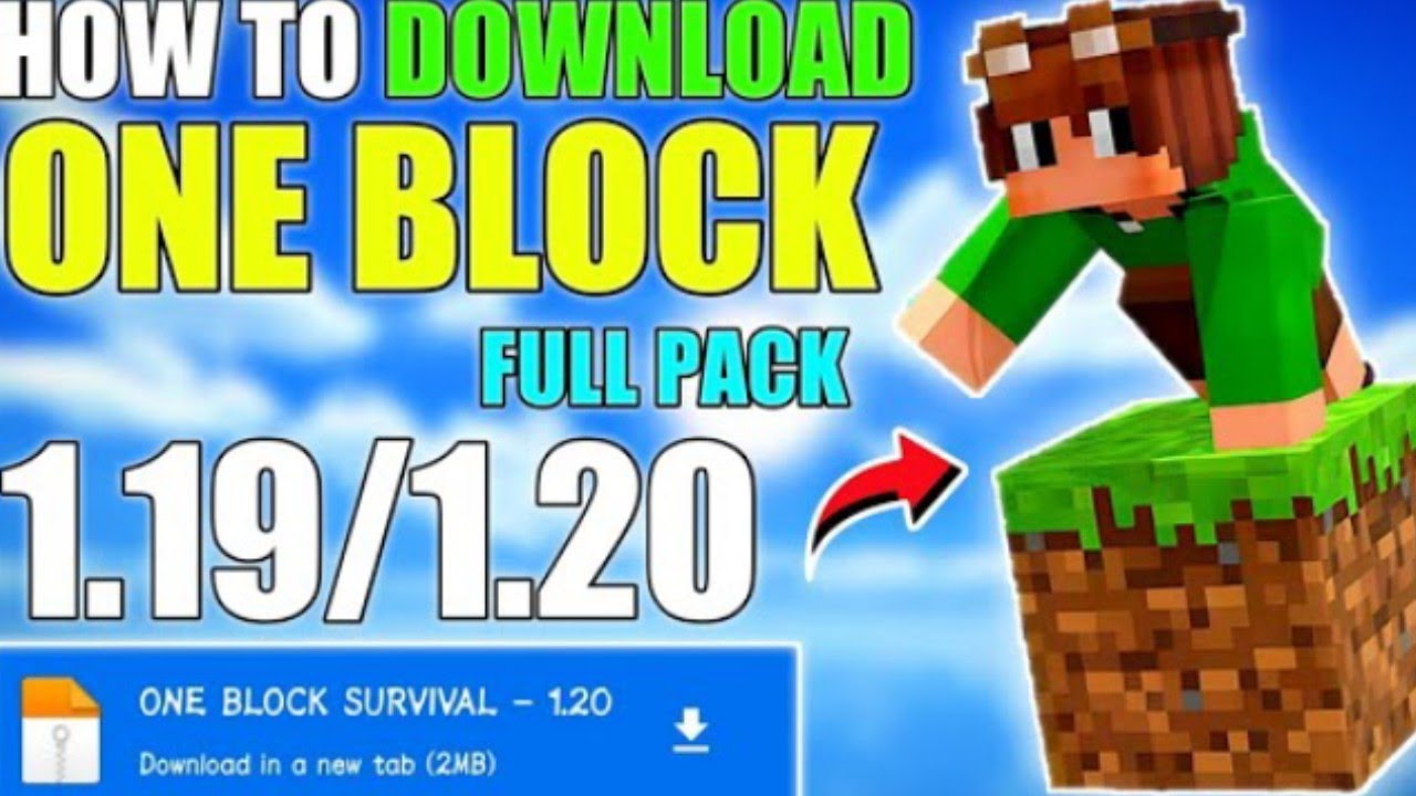How To download One block in Minectaft 1.20 || Minecraft one block ...