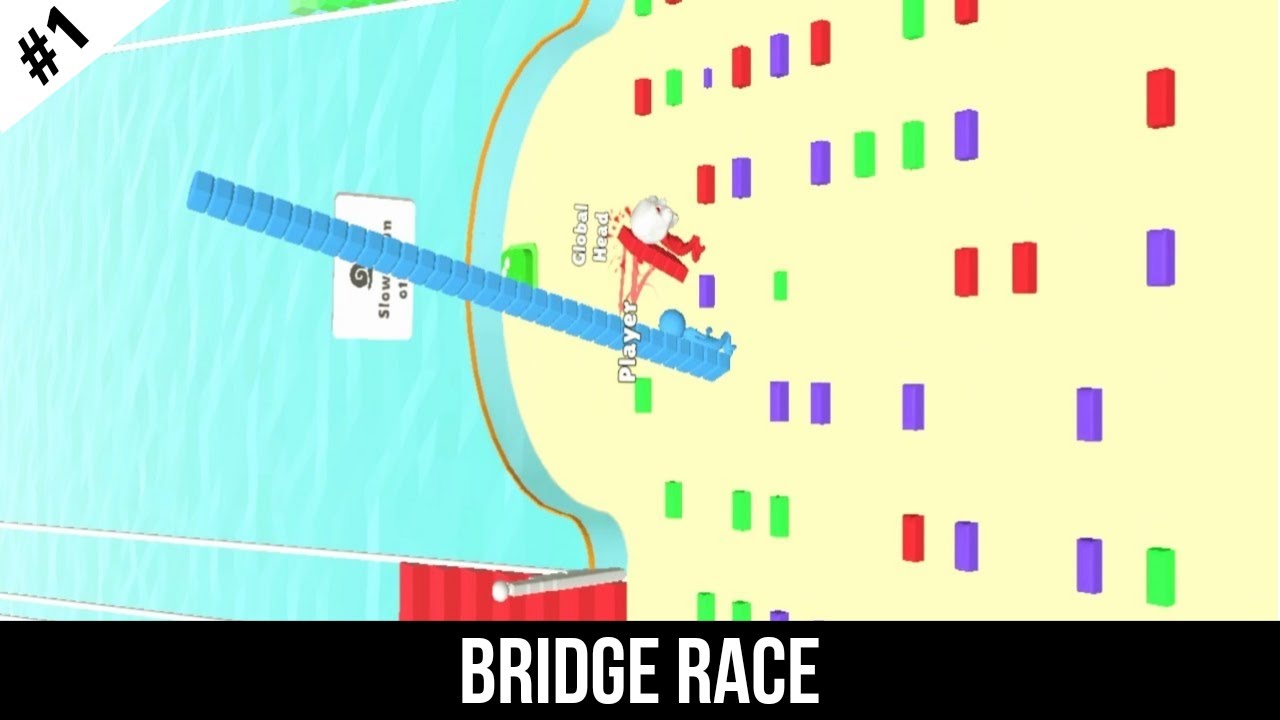 Bridge race game - Bridge wala game - Gameplay walkthrough #1 - YouTube