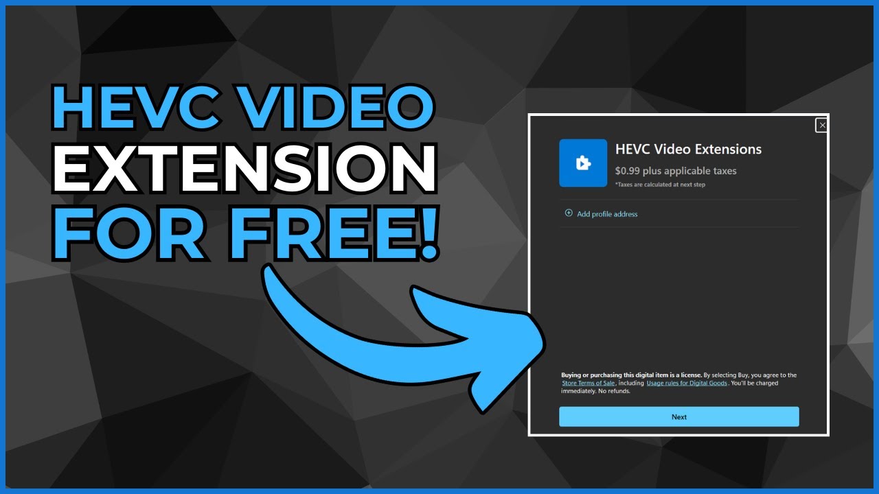 How to Download HEVC Video Extension for Free on Windows 10/11 - YouTube