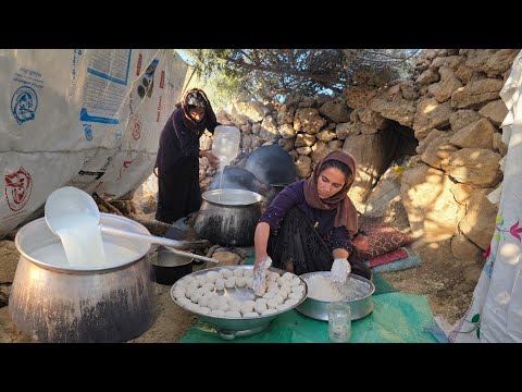 🐄 Geleneksel yerel süt ürünleri nasıl üretilir? | Çalışkan bir göçebe kadının çabaları 🥛💪
