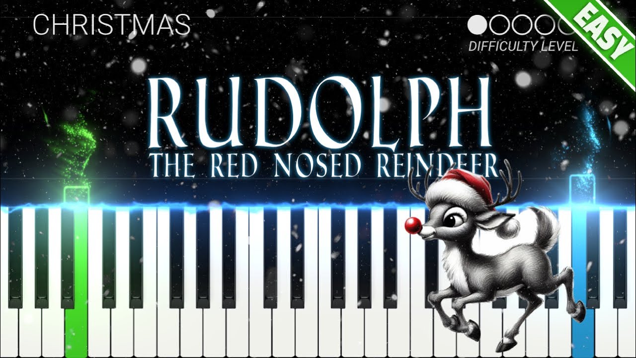 Rudolph the Red-Nosed Reindeer | EASY Piano Tutorial with accompaniment ...