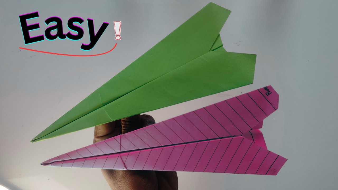 How to make a paper airplane that flies far//Art and Craft ideas//Maple ...