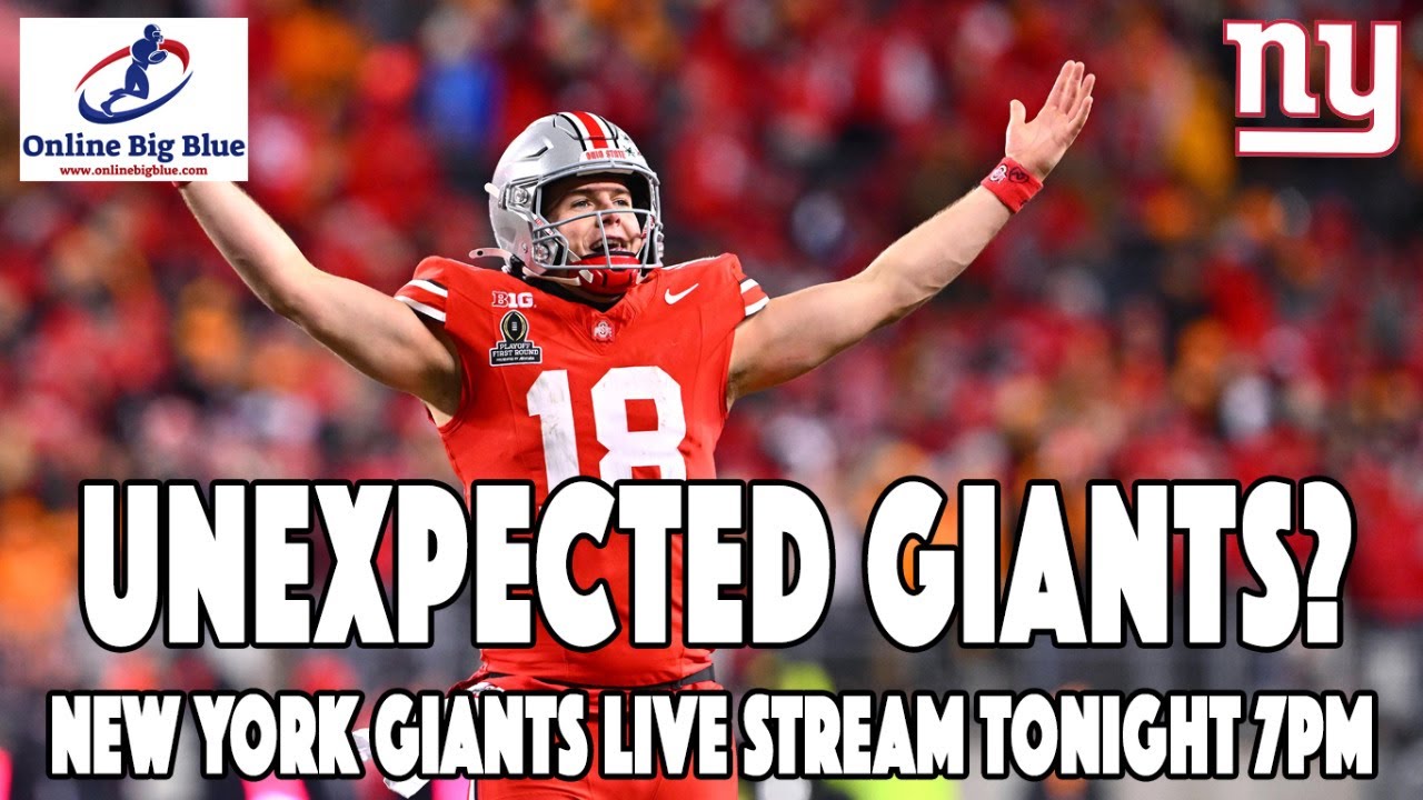New York Giants Live Stream 7pm (EST) Tonight - Unexpected Draft ...