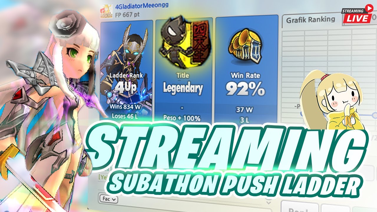 LIVE SUBATHON DAY 24 - MENUJU 1000 WIN LADDER LOST SAGA ORIGIN ! 6 JAM ...