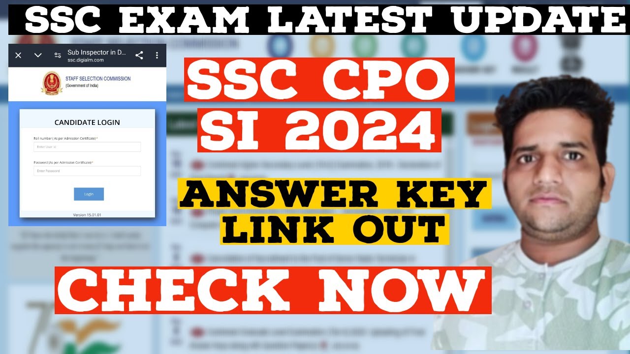 SSC CPO SI Answer Key Link Out 2024 🔥 Check Now - YouTube