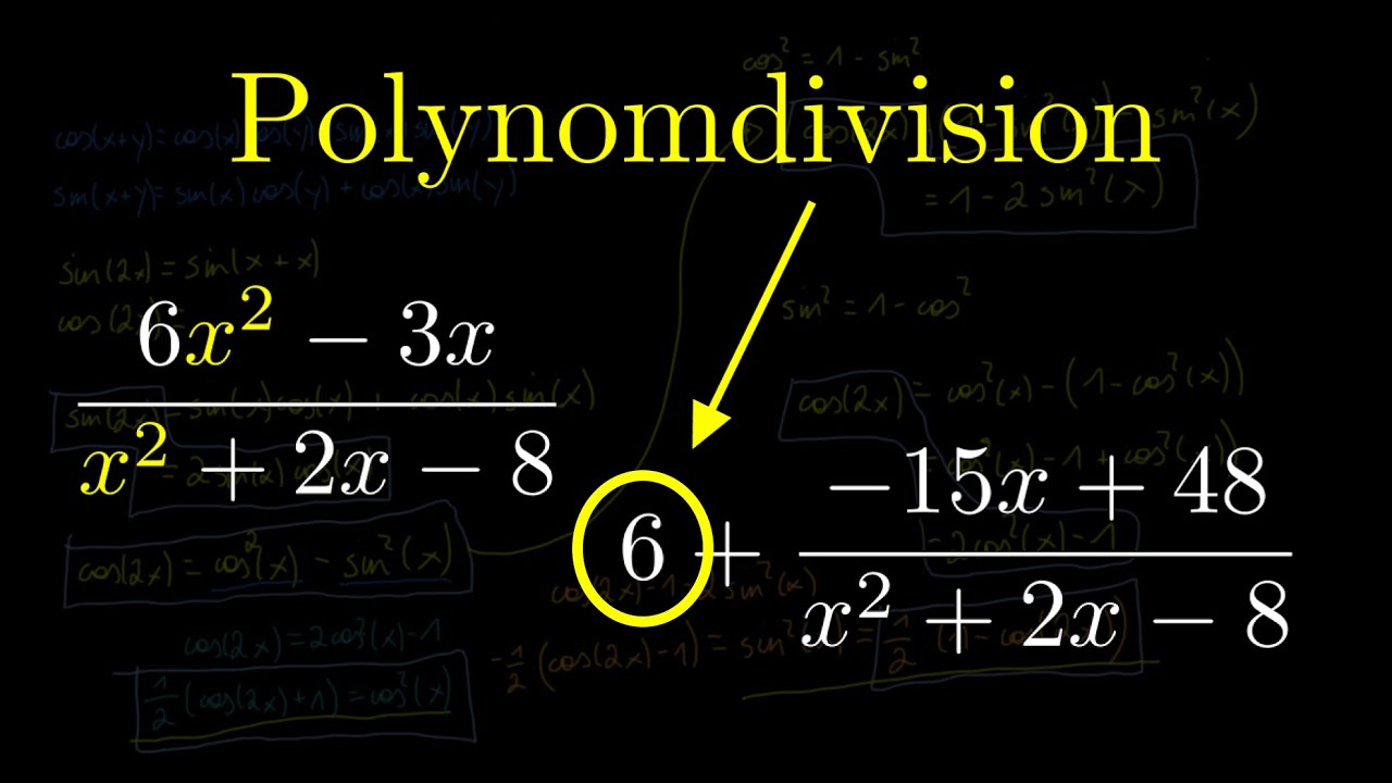 Partialbruchzerlegung mit Polynomdivision (Beispiel) - YouTube