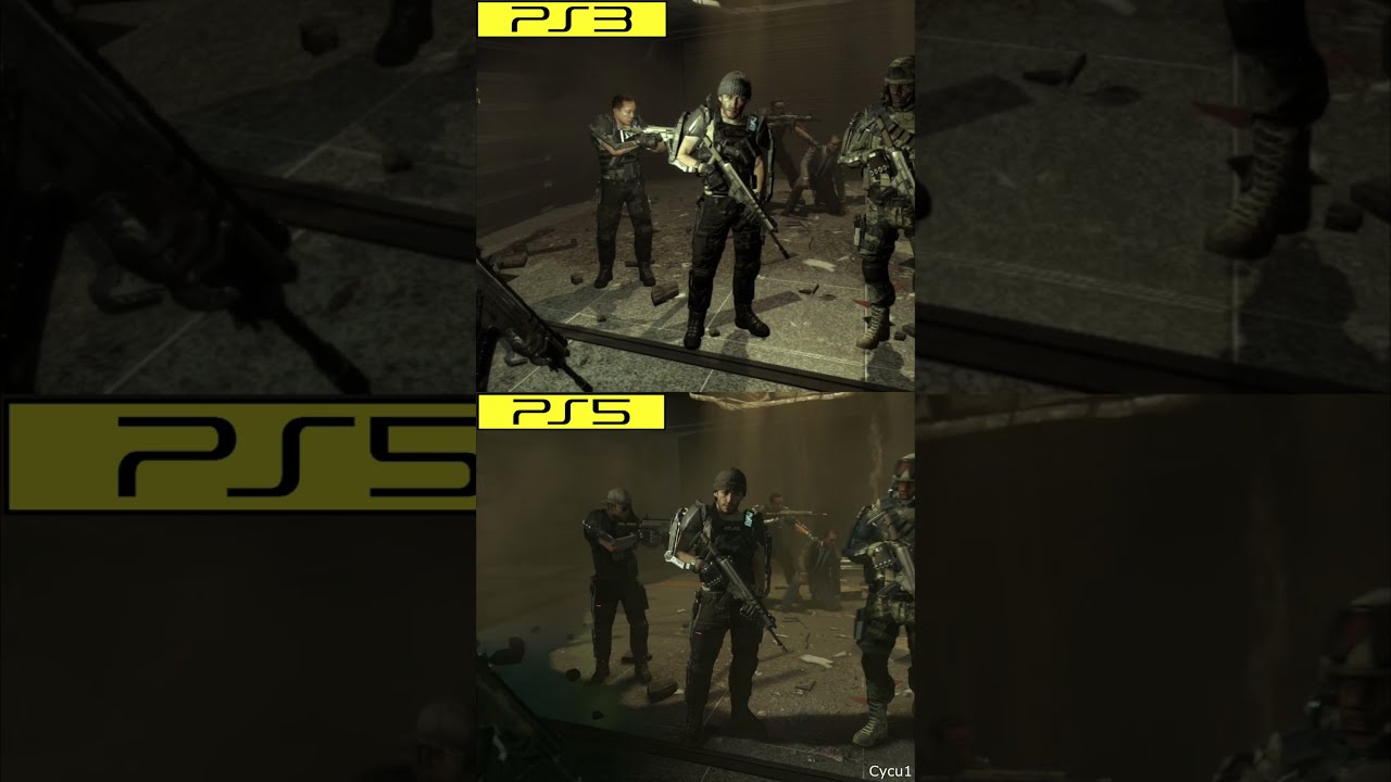 Call of Duty Advanced Warfare PS3 vs PS5 PS4 Backward Compatibility Graphcis Comparison