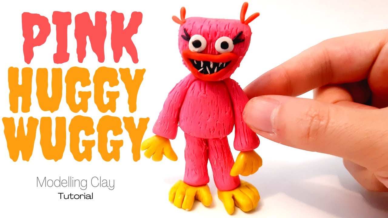 Pink Huggy Wuggy - How to make with Clay ,Tutorial #vuqart #huggywuggy ...