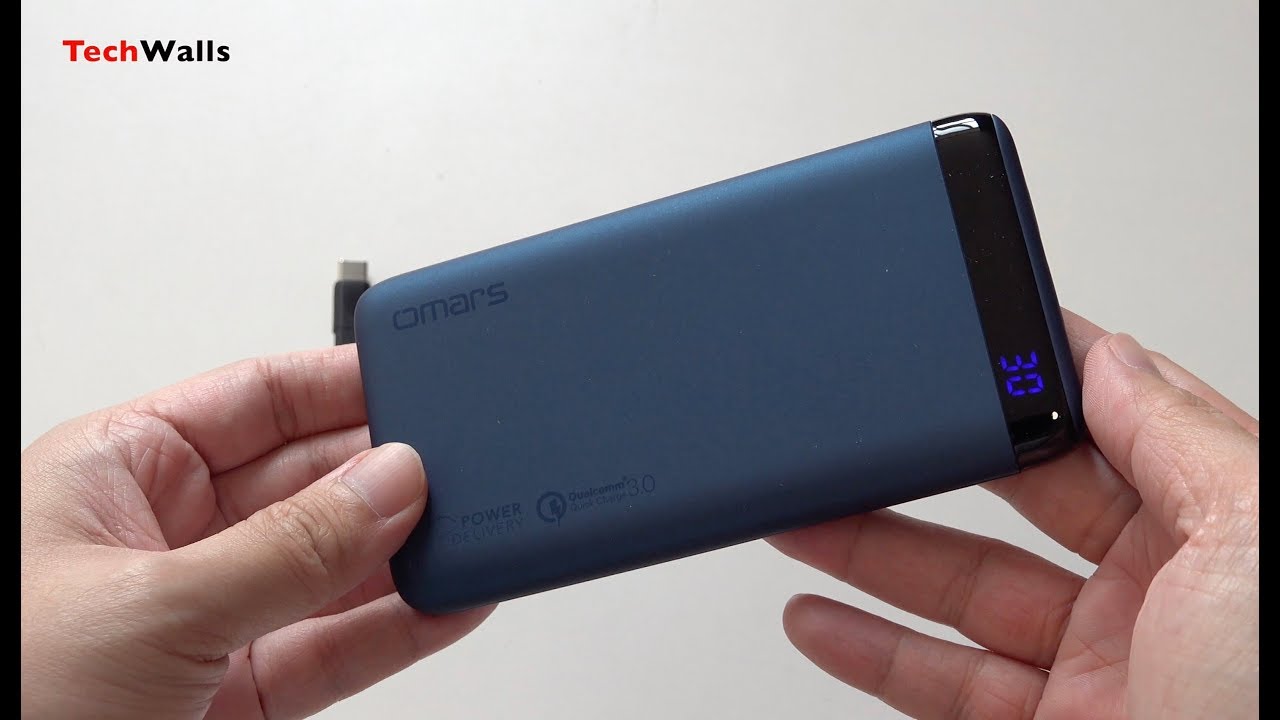Omars 10,000 mAh Power Bank with USB-C Port - YouTube