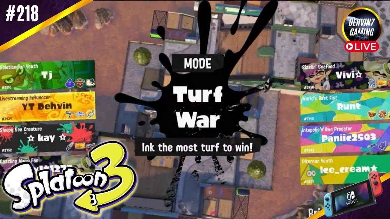 Turf War with the Crew and trying Snipewriter 5H! | Splatoon 3 - YouTube