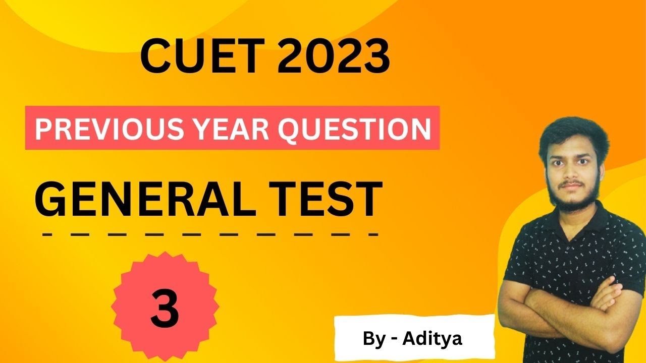 CUET 2023 GENERAL TEST | Previous Year Question Paper | GENERAL TEST ...