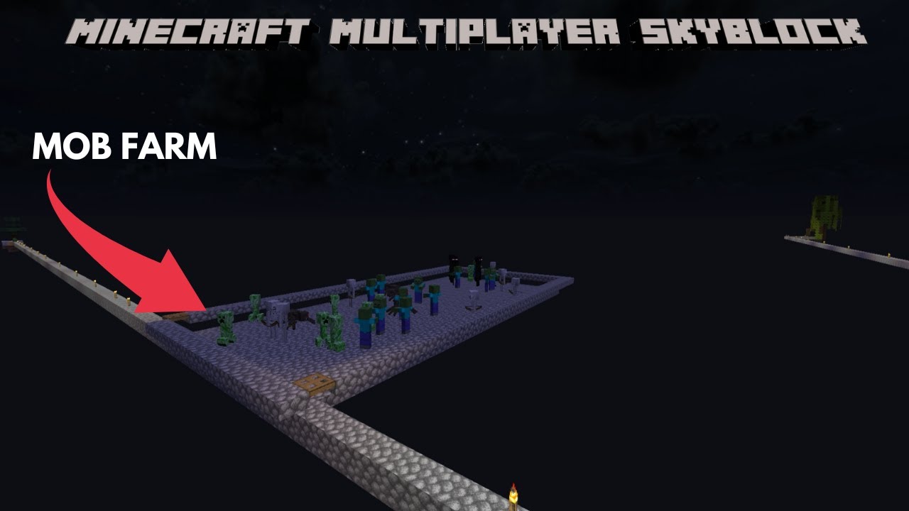 Mob Farm - Skyblock Multiplayer Episode 4 - YouTube
