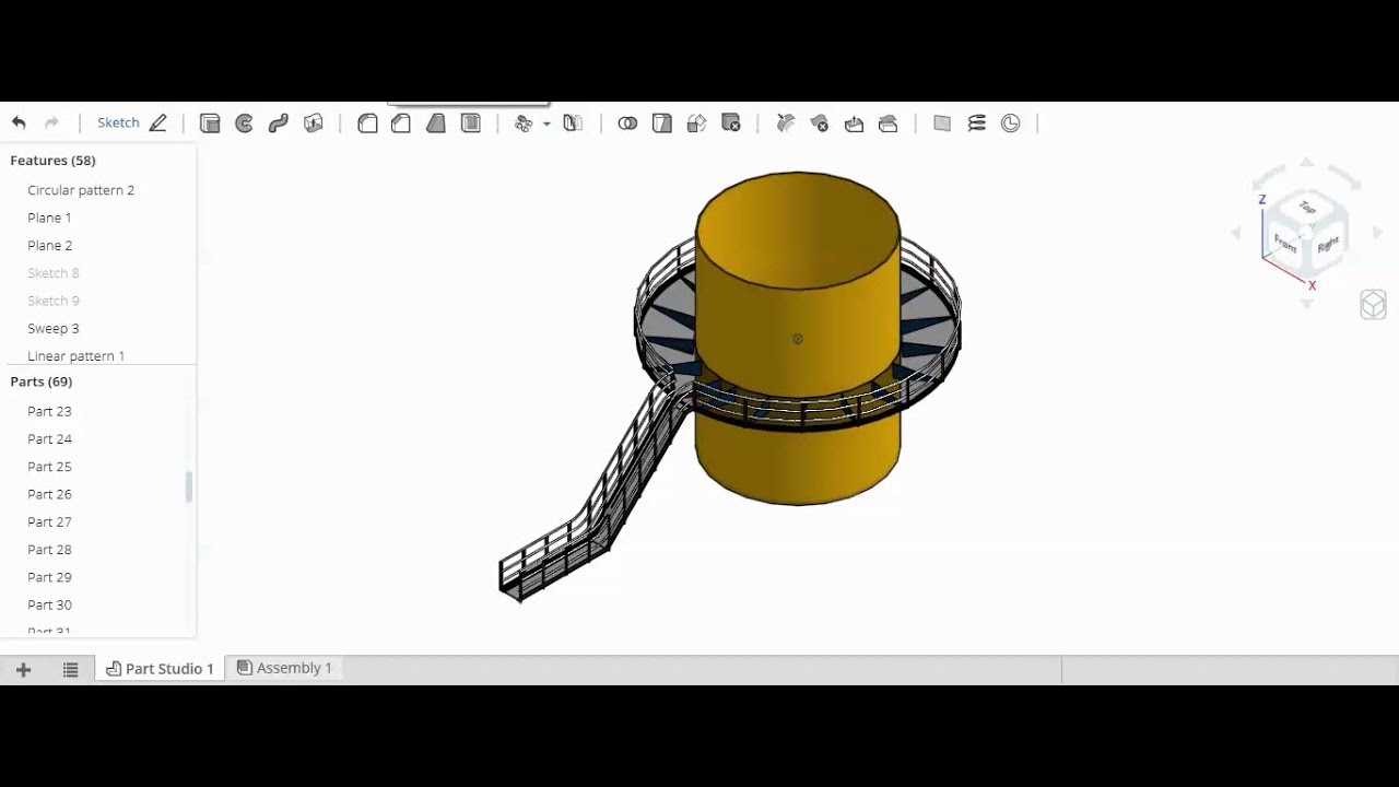 Onshape Industrial Platform & Staircases Part I - YouTube