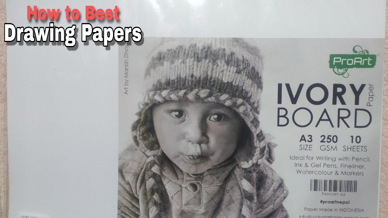 Pencil drawing paper | Ivory board A3 paper | Best drawing paper for ...