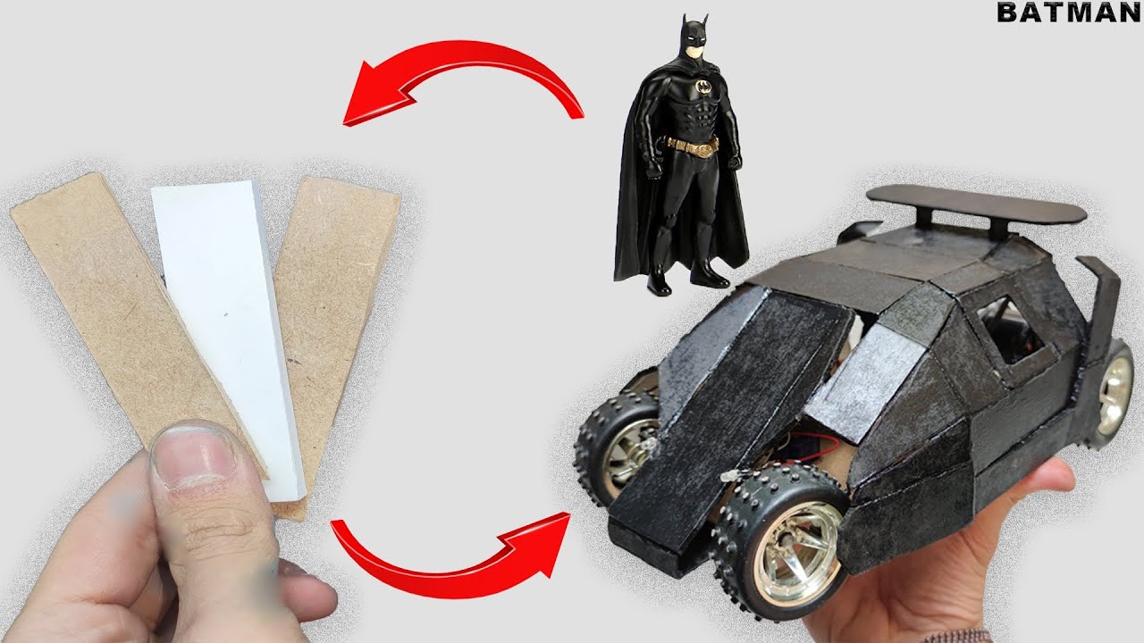 How to make a BATMAN car using WOOD and PVC🦇🔥 || at home || WOOD || PVC ...