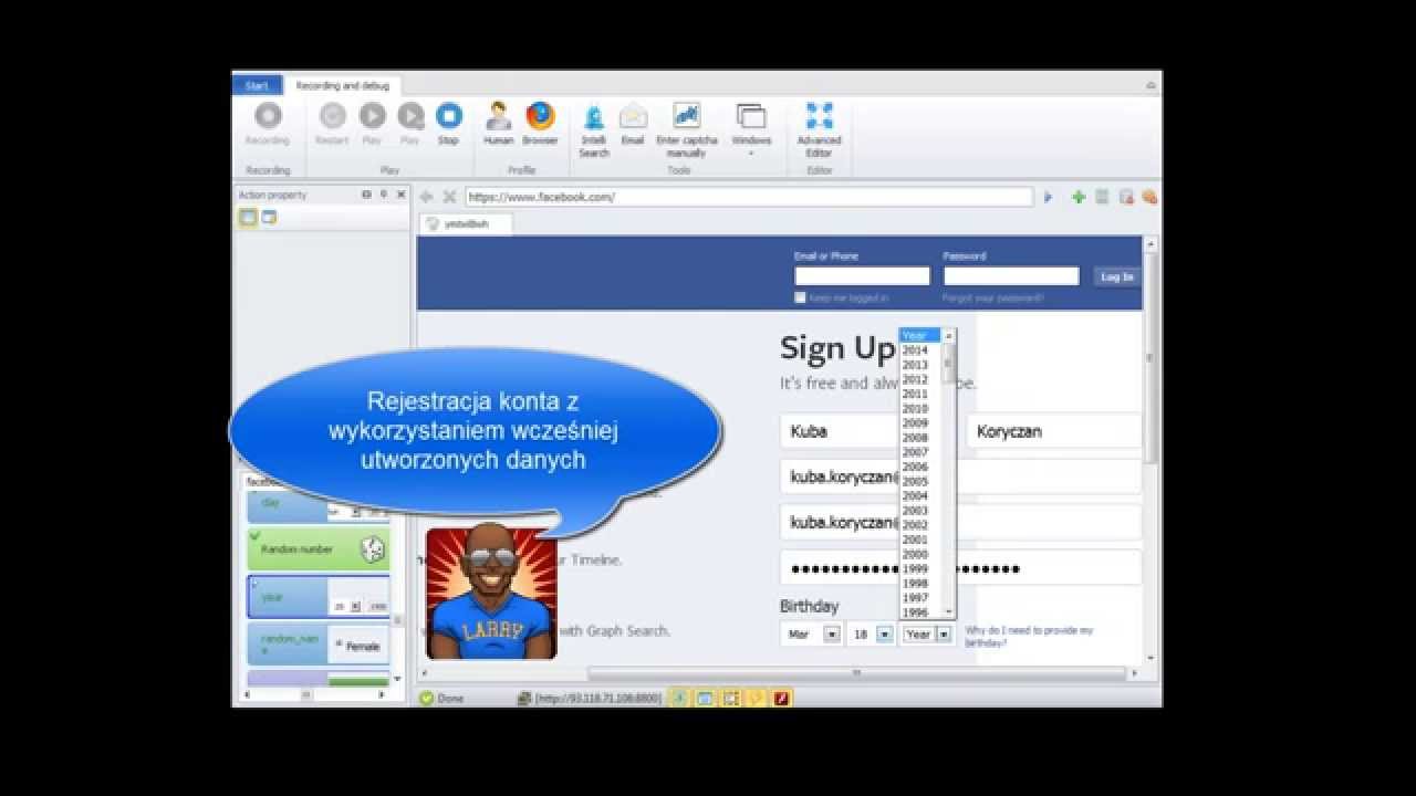 Zennoposter - rejestracja profili na Facebooku - YouTube