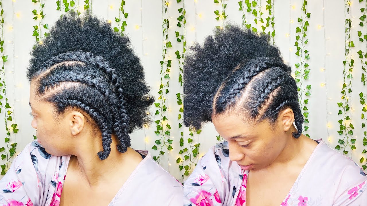 How I cornrow my type 4 thick natural hair for protective styling - YouTube