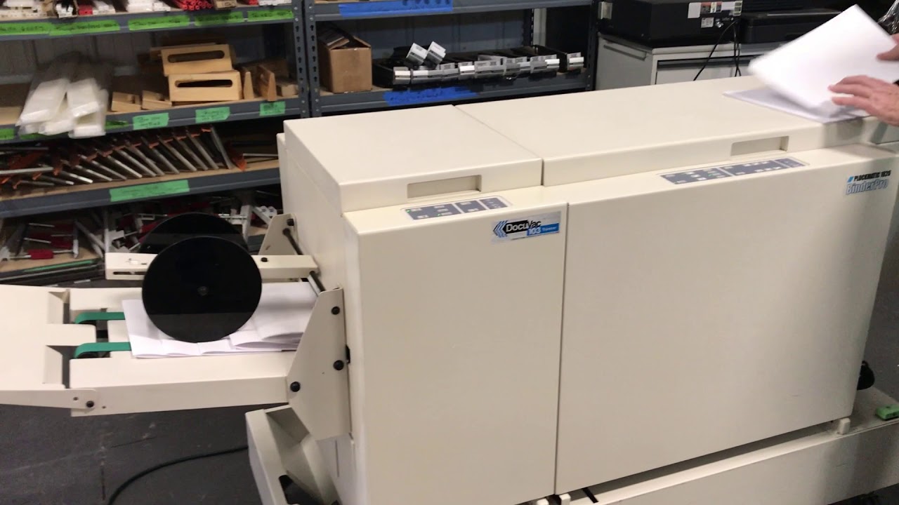 Used Plockmatic 102 Bookletmaker w/ 103 Trimmer - YouTube