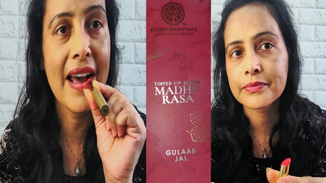Forest essentials tinted lip serum review I Madhu rasa Gulaab jal ...
