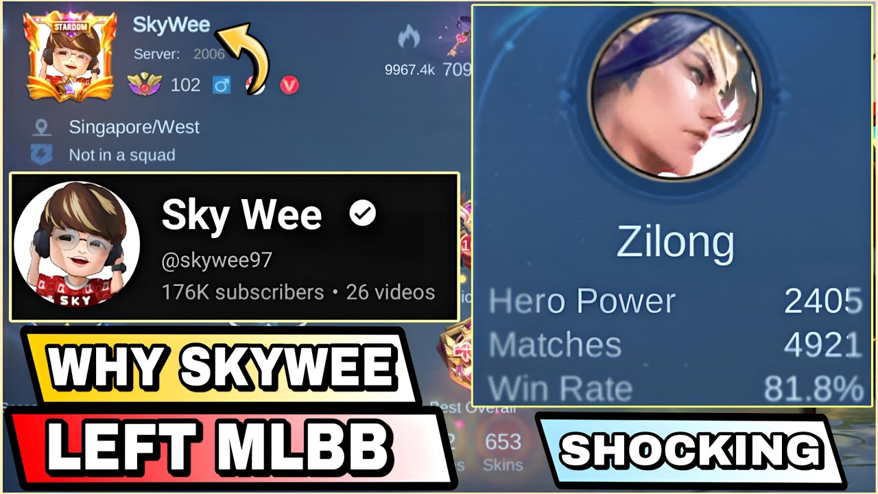 Why Sky Wee Left Playing Real Story ~ Mobile Legends - YouTube