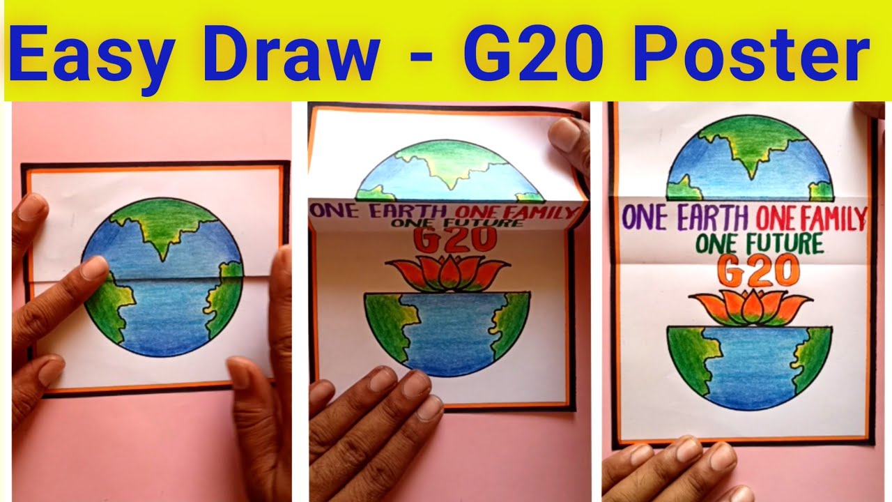 G20 Drawing | G20 India Logo Drawing | Poster on G20 | One Earth One ...