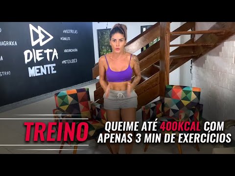 TREINO - QUEIME ATÉ 400KCAL COM APENAS 3MIN DE EXERCÍCIOS