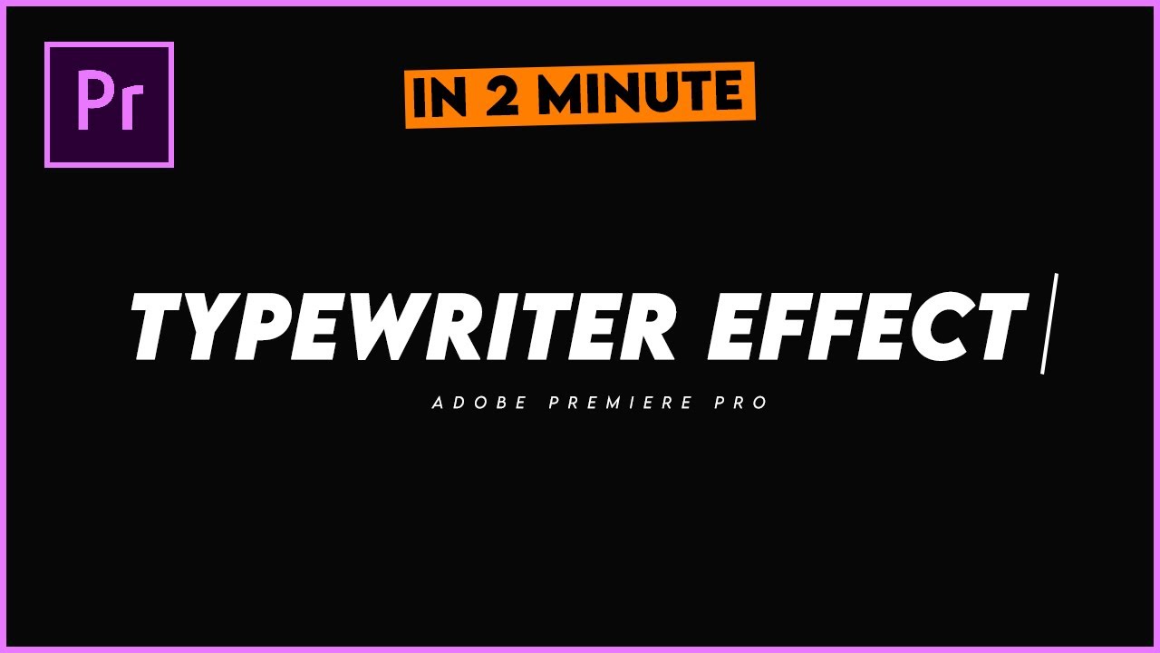 Typewriter Effect In Adobe Premiere Easiest Way Youtube