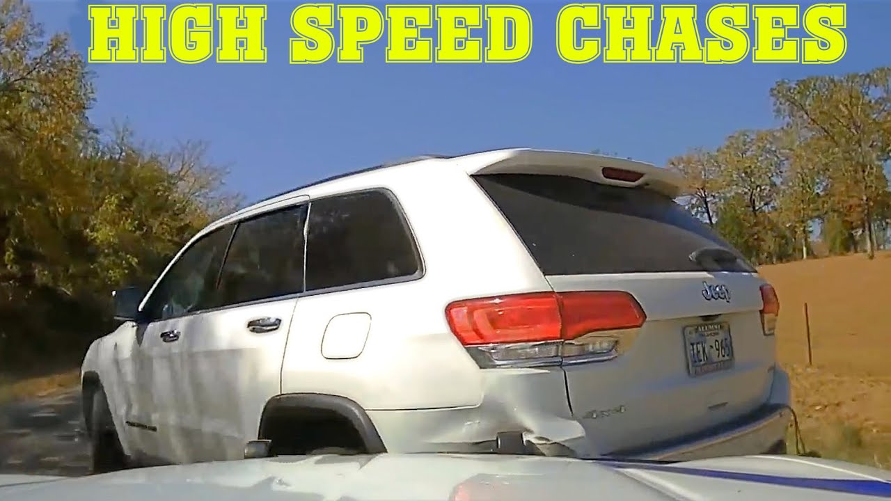 Police Pursuit of a Jeep with 9 People Inside & Chasing a Street Racer ...