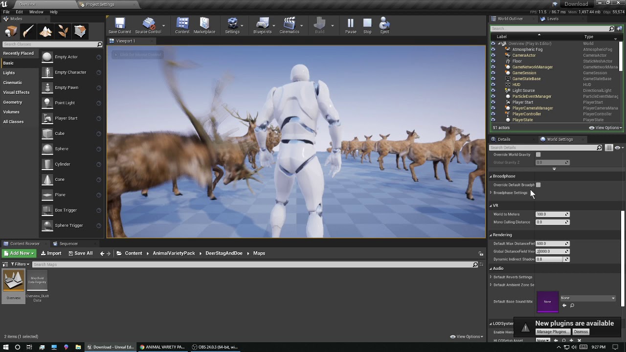 👍UE4 Unreal engine Free Animal pack - Crow - Deer- Fox - Pig - Wolf ...
