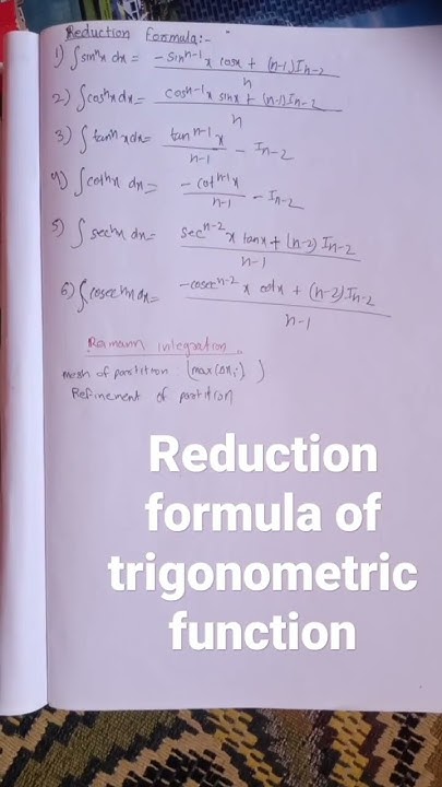 Math's reduction formula#shorts #youtubeshorts #shortvideo #short # ...