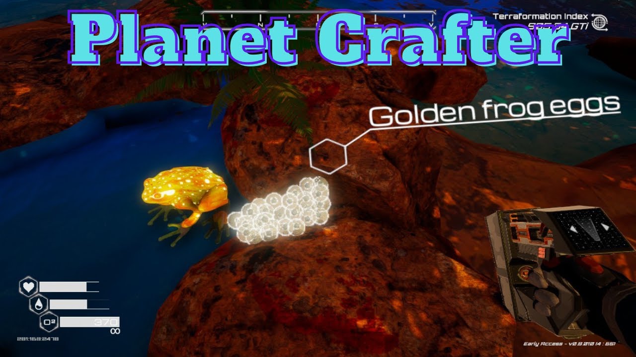 Planet Crafter (E-28) Going into the underwater cavern for the golden frogs - YouTube