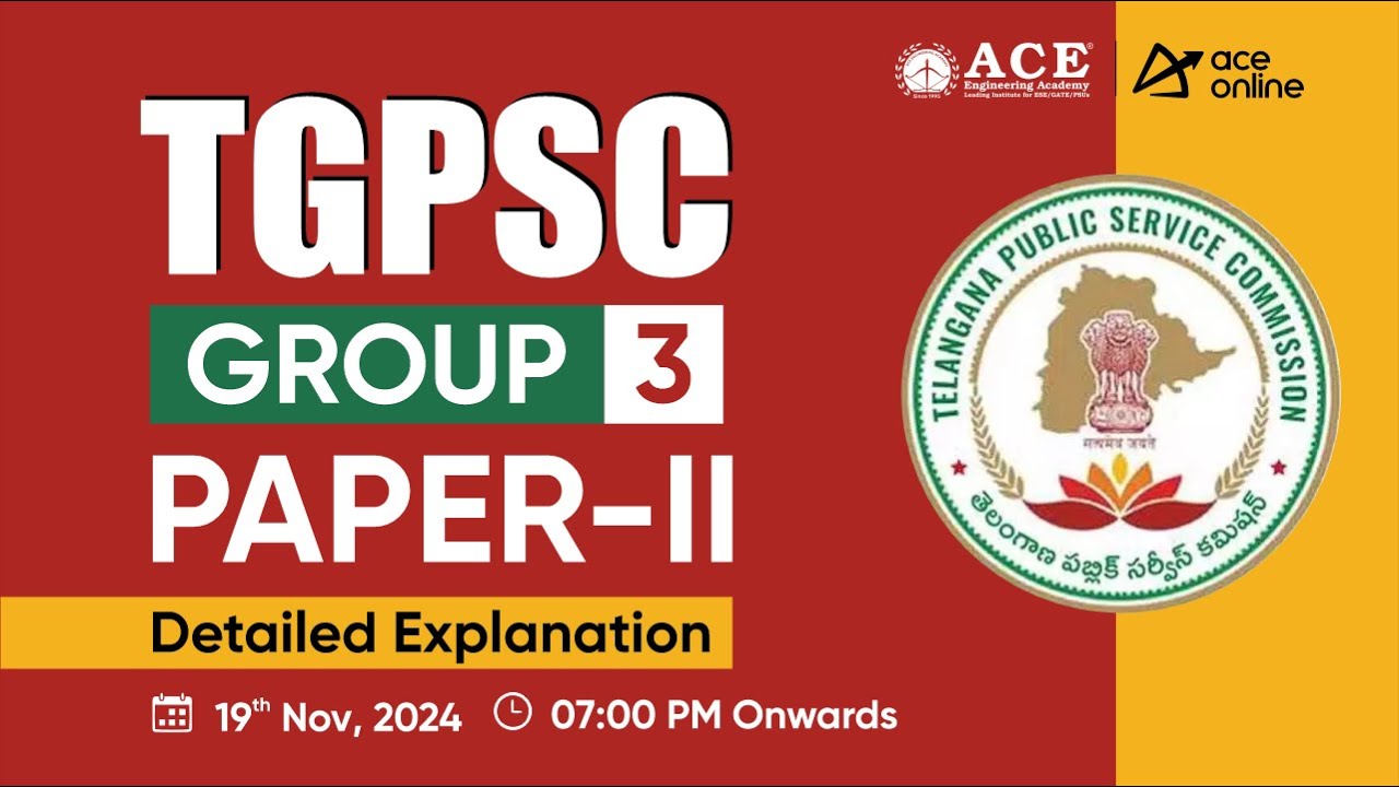TGPSC Group-3: Paper-2 | Detailed Explanation & Study Plan | ACE Online ...