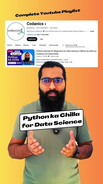 Python Complete 40 Days Course To Learn Data Science In Urdu Hindi Python Ka Chilla Youtube
