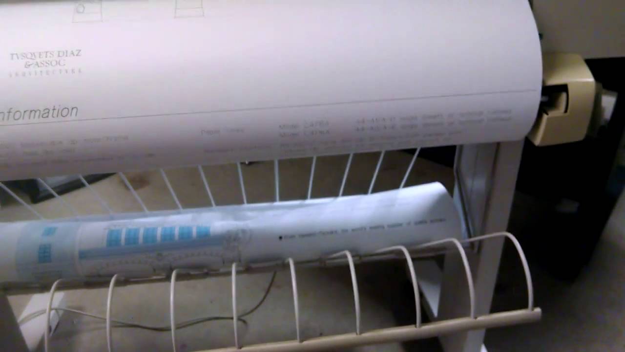 Refurbished 36" Wide Format 450C Designjet Printer Plotter - YouTube